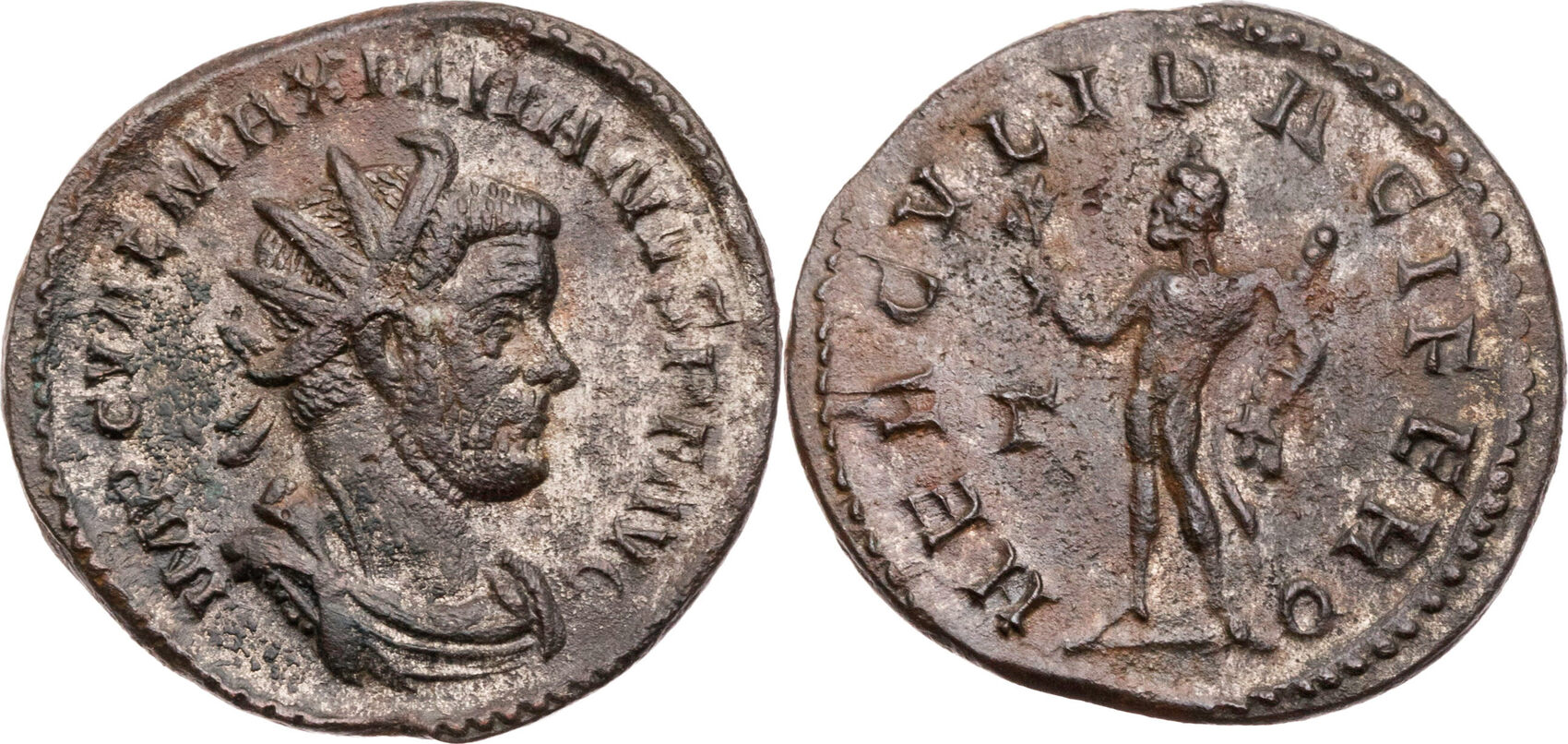 Römische Kaiserzeit Antoninian 286 n. Chr. Maximianus Herculius, Büste ...