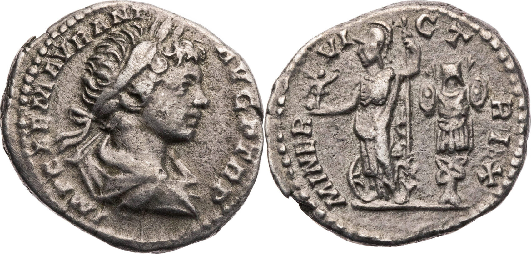 Römische Kaiserzeit Denar 198 n. Chr. Caracalla, Büste / MINER VICTRIX ...