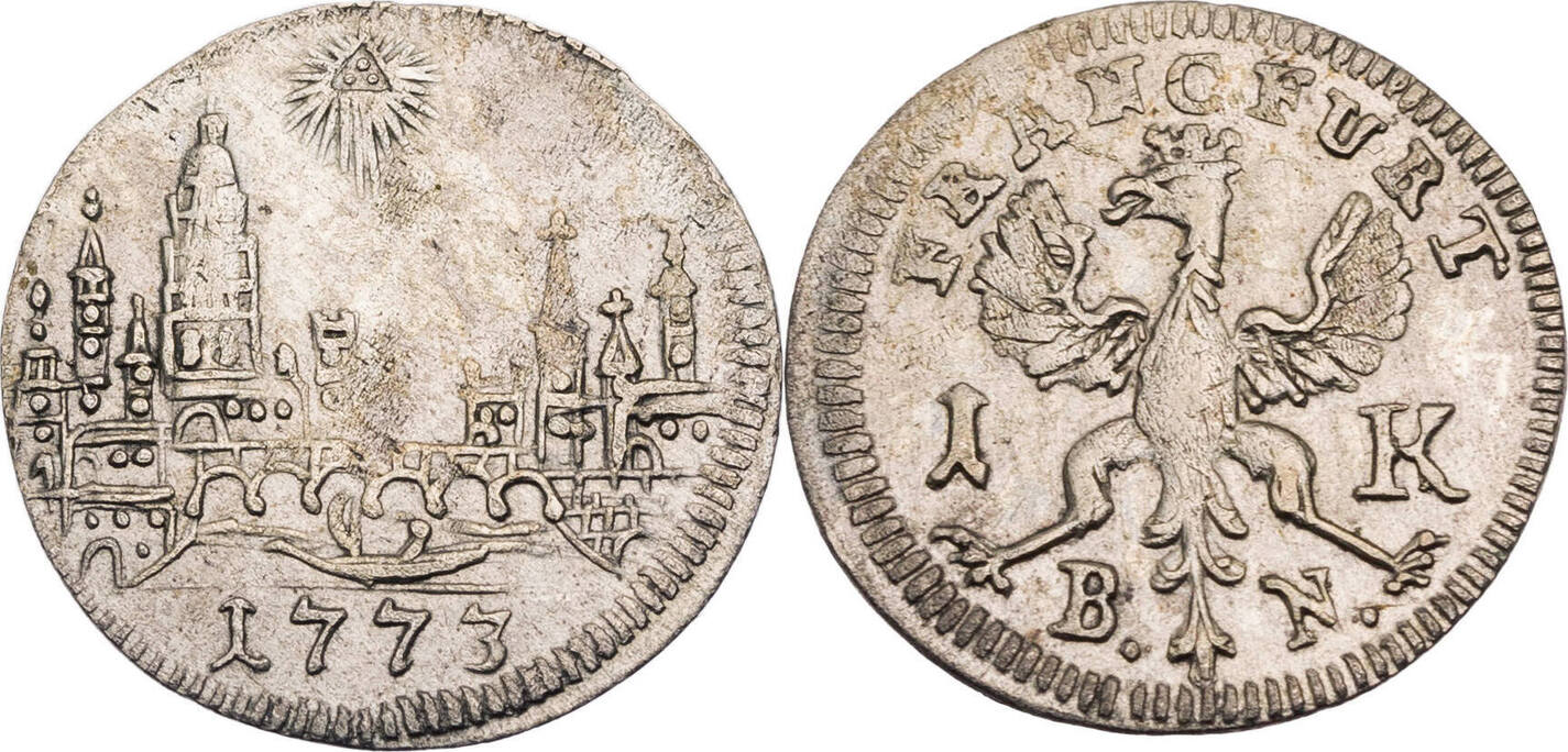 Frankfurt, Stadt 1 Kreuzer 1773 BN ss | MA-Shops