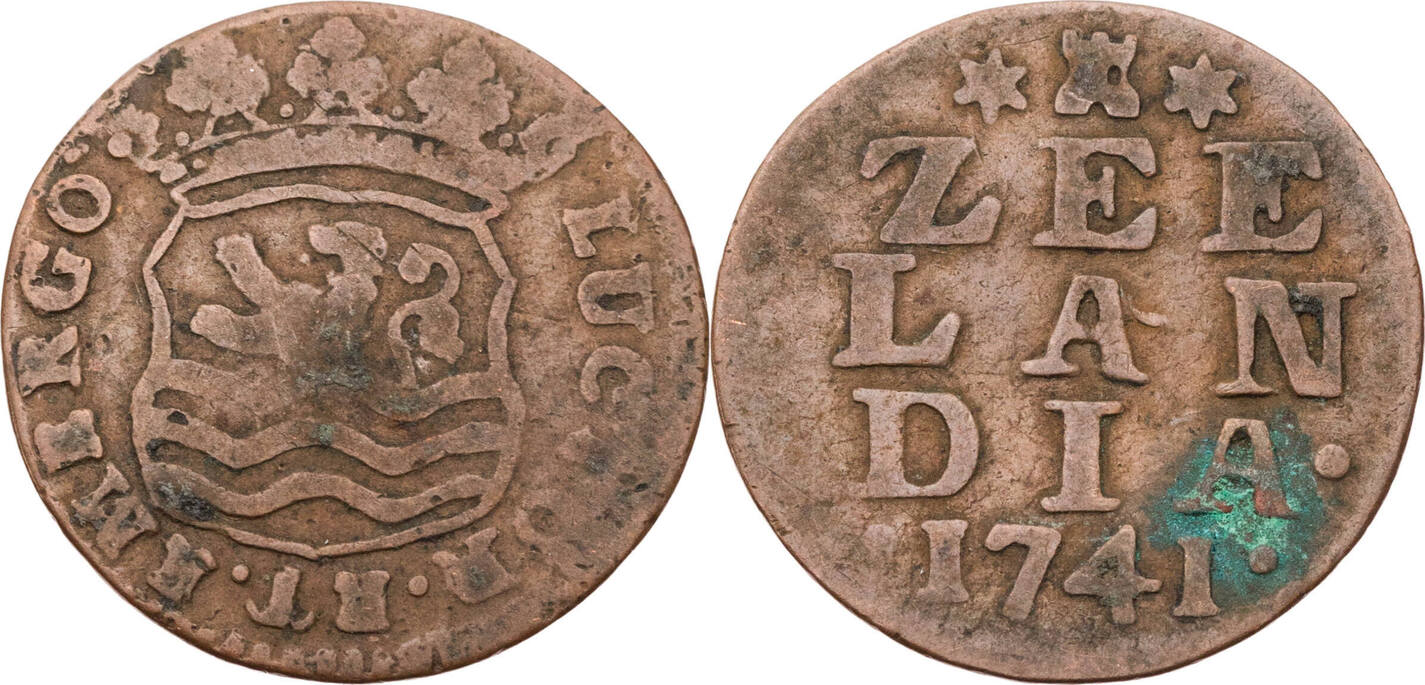 Zeeland, Niederlande 1 Duit 1741 Zeeland s-ss | MA-Shops