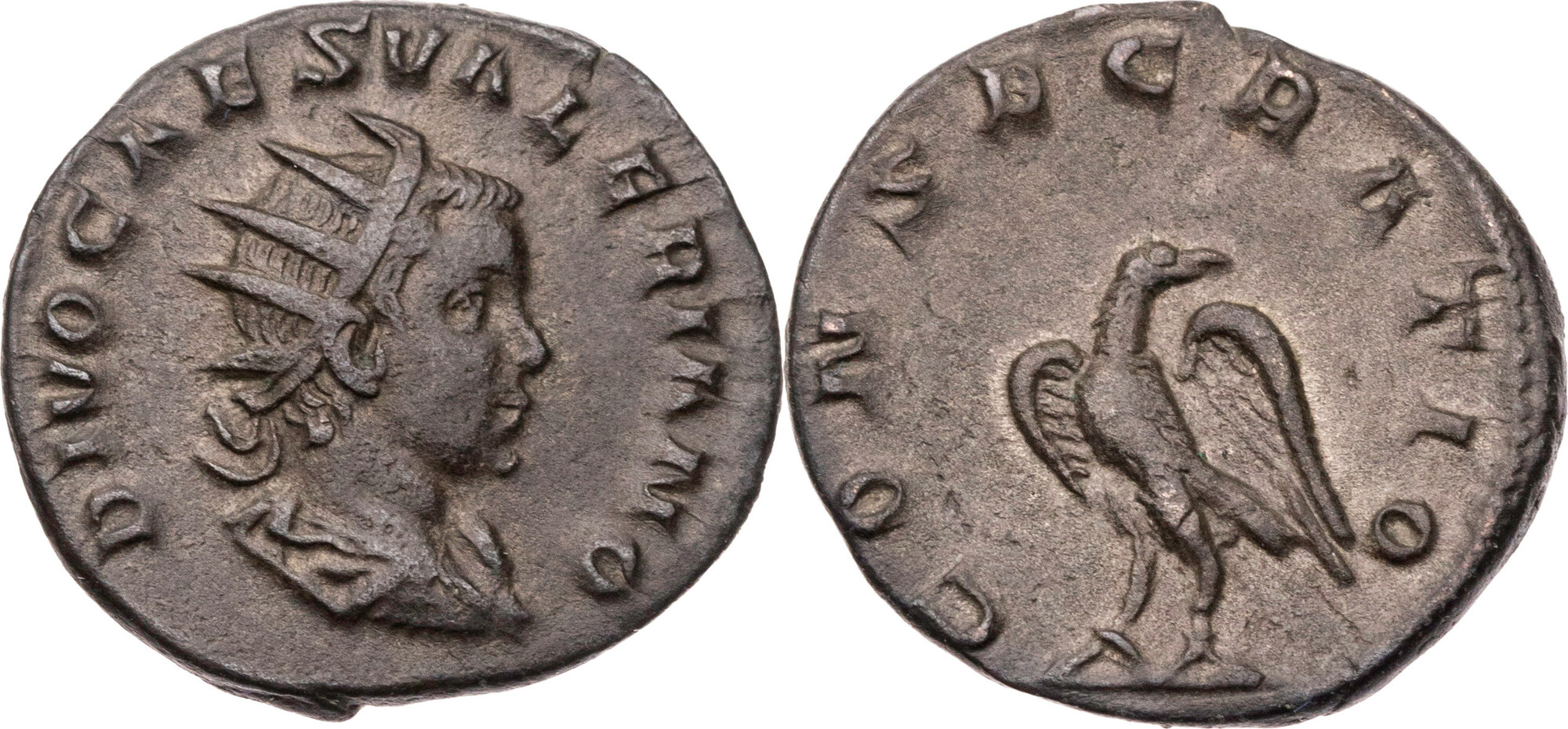 Römische Kaiserzeit Antoninian nach 258 n. Chr. Divus Valerianus Caesar ...