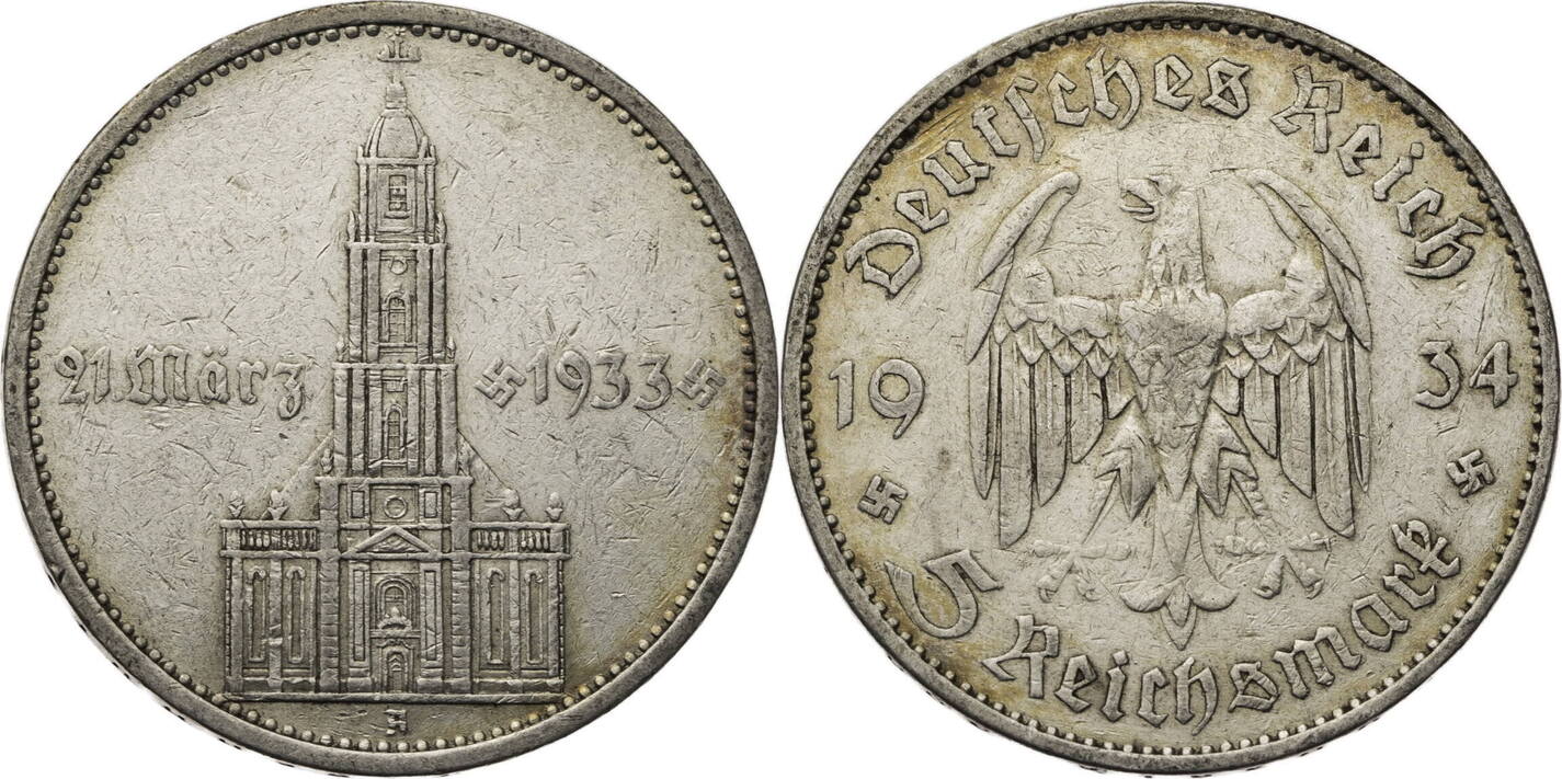 Drittes Reich 5 Reichsmark 1934 A Zum Jahrestag der Eröffnung des ...