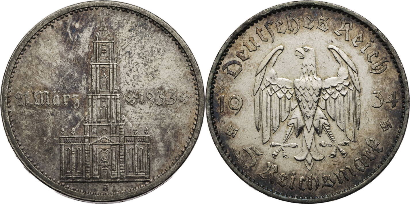 Drittes Reich 5 Reichsmark 1934 A Zum Jahrestag der Eröffnung des ...