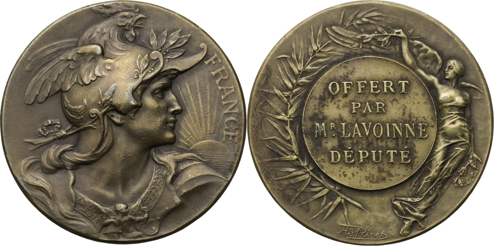 Frankreich o.J. Medaille von Louis-Alexandre Bottée und Adolphe Rivet ...