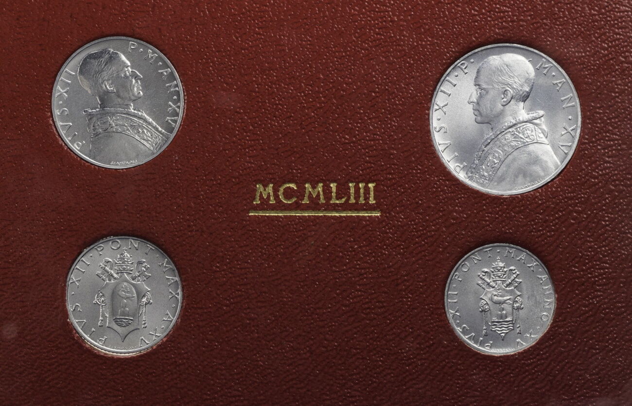 Vatikan 18 Lire 1953 Pius XII (1939-1958) - Kursmünzensatz (KMS) vz-st | MA-Shops