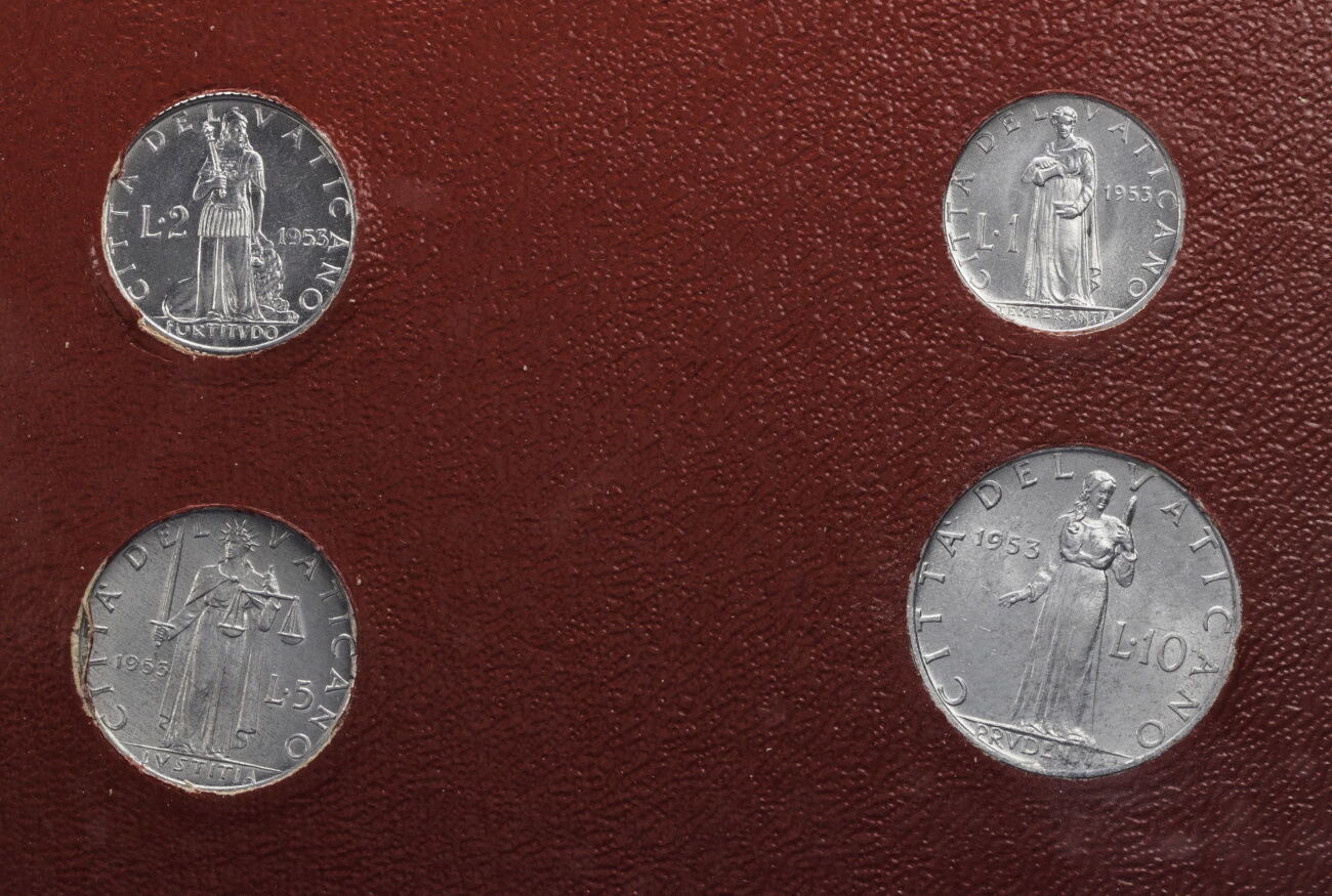 Vatikan 18 Lire 1953 Pius XII (1939-1958) - Kursmünzensatz (KMS) vz-st | MA-Shops