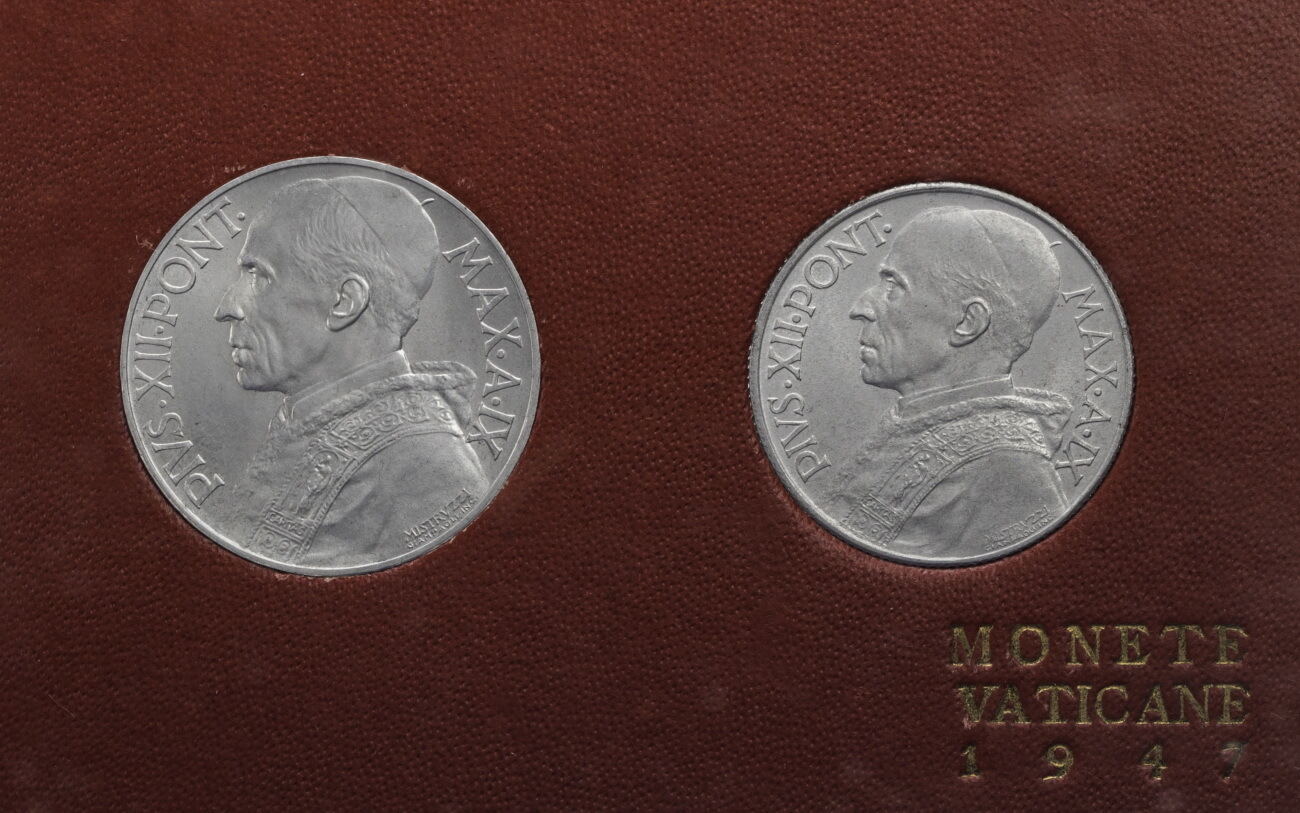 Vatikan 15 Lire 1947 Pius XII (1939-1958) - Kursmünzensatz (KMS) AN IX vz-st | MA-Shops