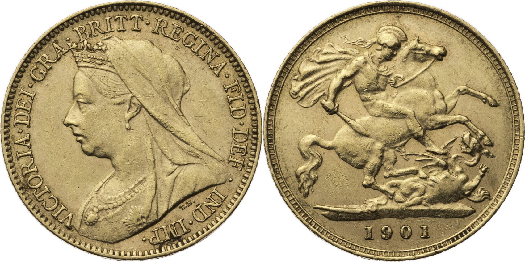 Großbritannien Half Sovereign 1901 Victoria (1837-1901) - Kursmünze ...