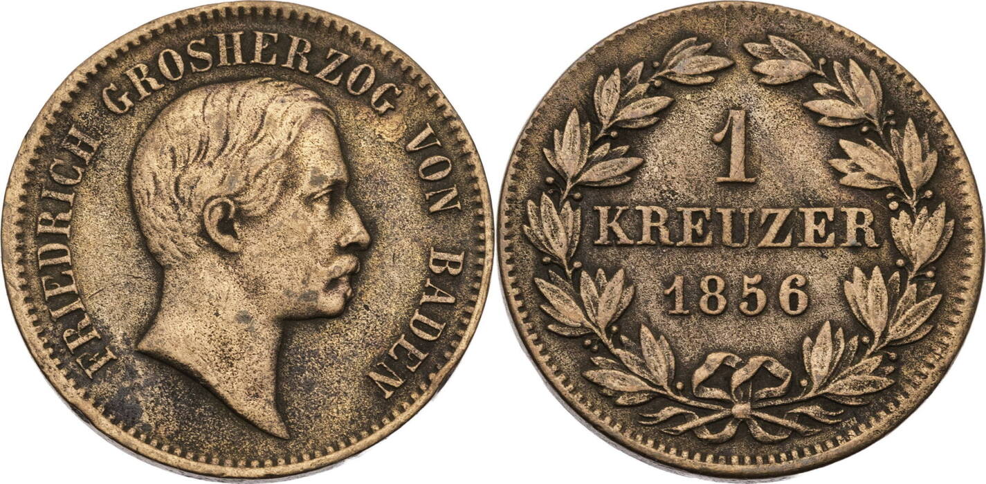 Baden 1 Kreuzer Friedrich I. (1856–1907) ss | MA-Shops