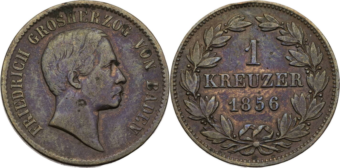 Baden 1 Kreuzer Friedrich I. (1856–1907) ss | MA-Shops