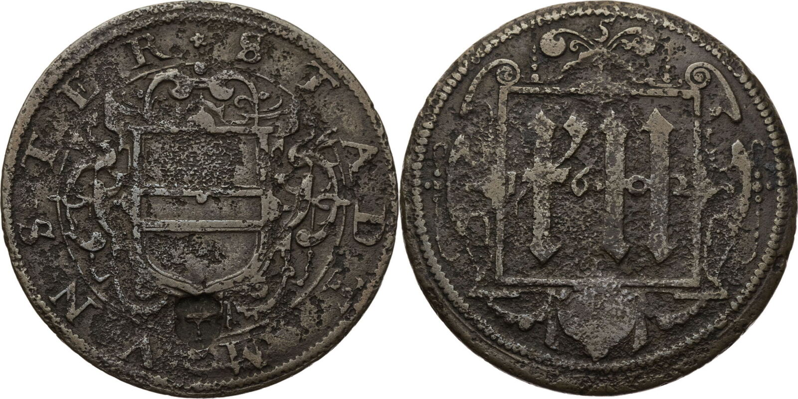 Münster, Stadt 12 Pfennig 1602 Mit Gegenstempel (Weiger) s-ss | MA-Shops