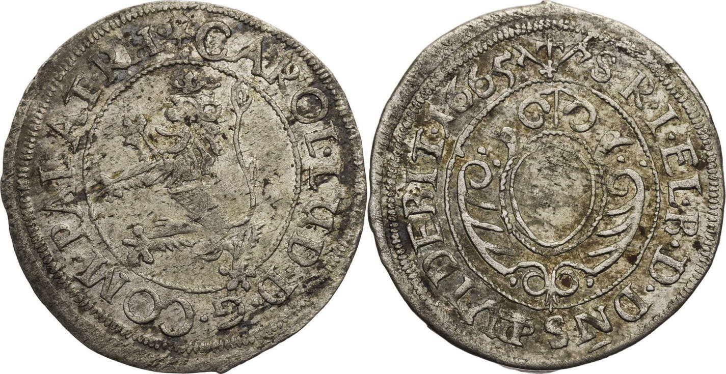 Pfalz, Kurlinie Halbbatzen 1665 Karl Ludwig (1648-1680) s-ss | MA-Shops