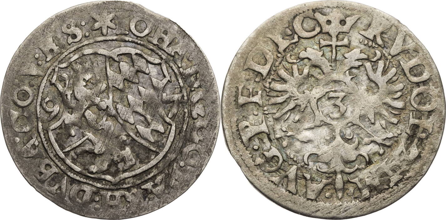 Pfalz-Zweibrücken 3 Kreuzer 1597 Johann I. (1569-1604) mit Titel Rudolf ...