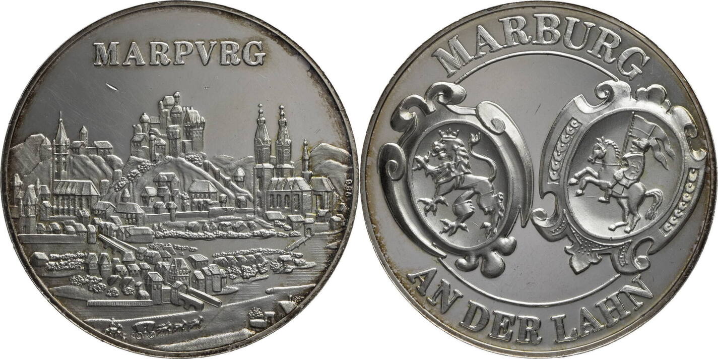 Marburg an der Lahn Medaille o.J. Wappen / Stadtansicht vz | MA-Shops
