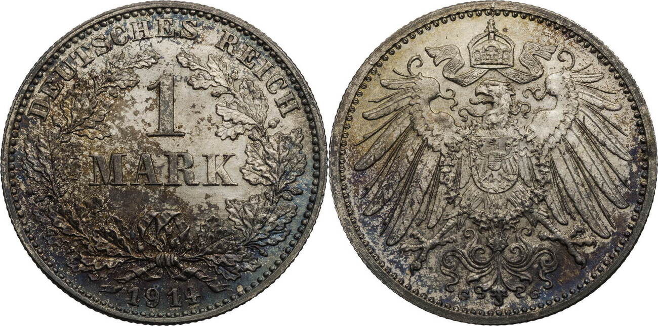 Kaiserreich 1 Mark 1914 G Kursmünze (1891-1916) vz | MA-Shops