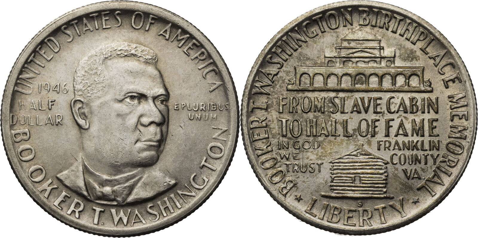 USA ½ Dollar 1946 Booker T. Washington Memorial ss-vz | MA-Shops