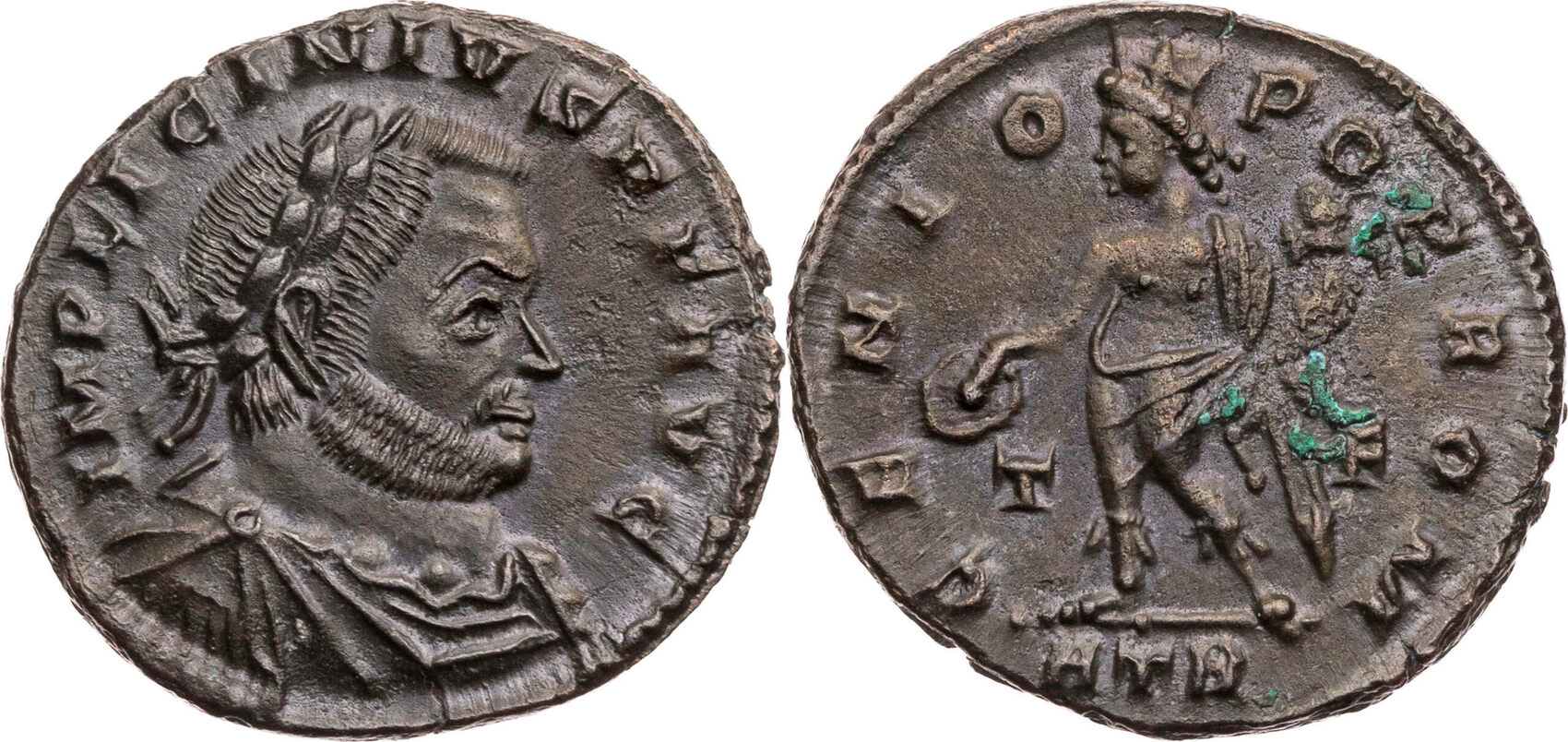 Römische Kaiserzeit Follis 316 n. Chr. Licinius I., Trier, Büste ...