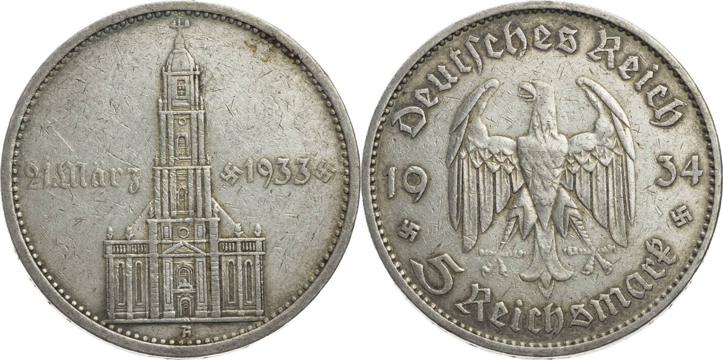 Drittes Reich 5 Reichsmark 1934 A Zum Jahrestag der Eröffnung des ...