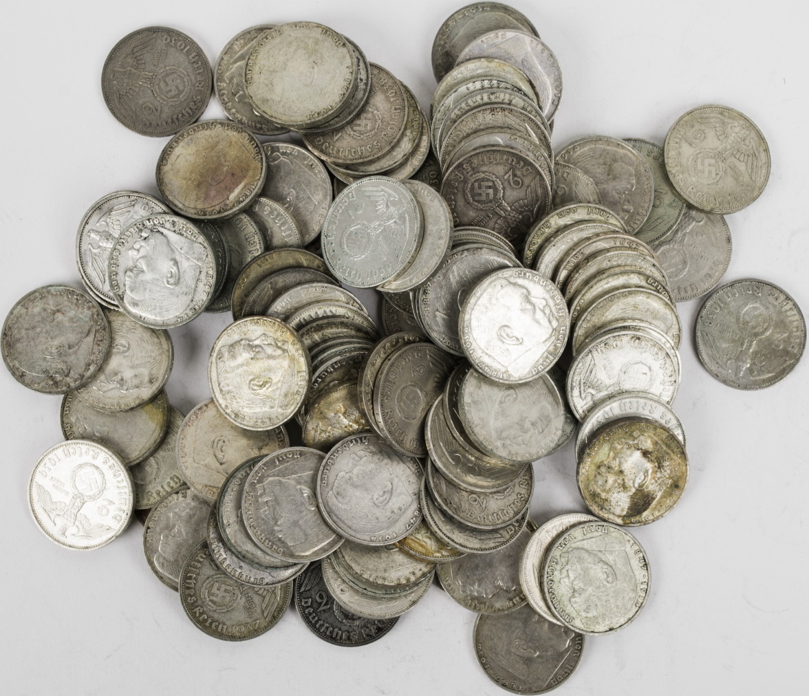 Drittes Reich 100 x 2 Reichsmark Paul von Hindenburg - Kursmünze (1936 ...