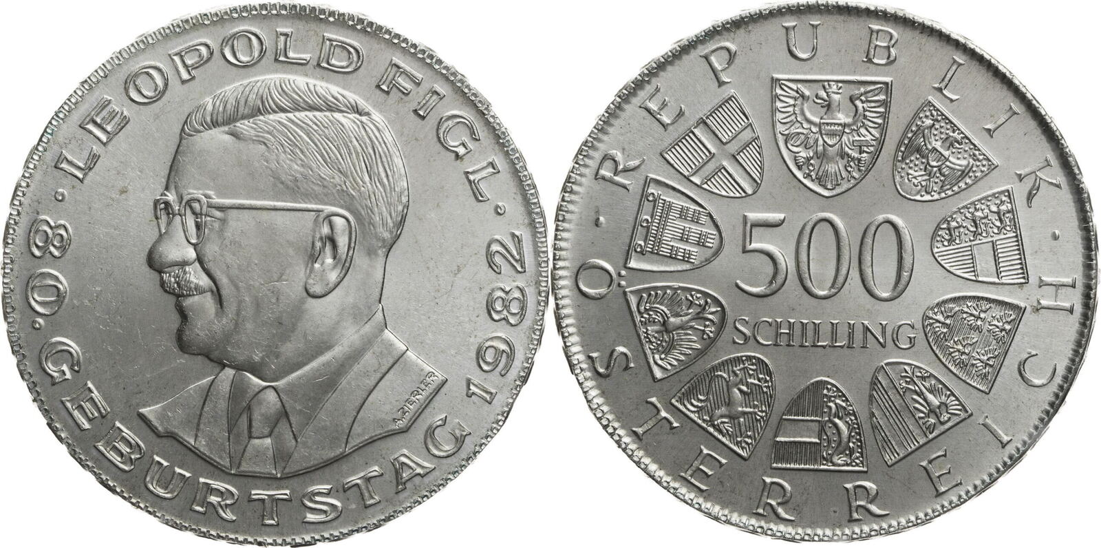 Österreich 500 Schilling 1982 Leopold Figl ss | MA-Shops