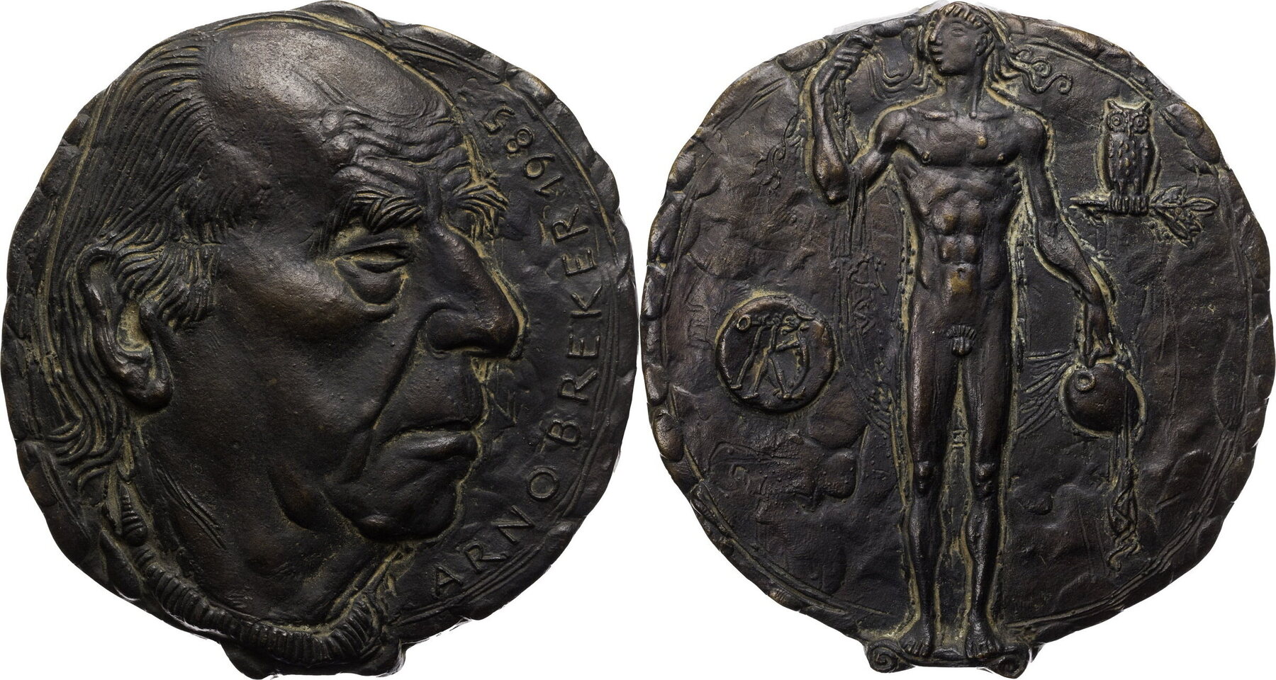 Stümpfelbach Medaille 1985 Auf Arno Breker von Fritz Nuss vz | MA-Shops