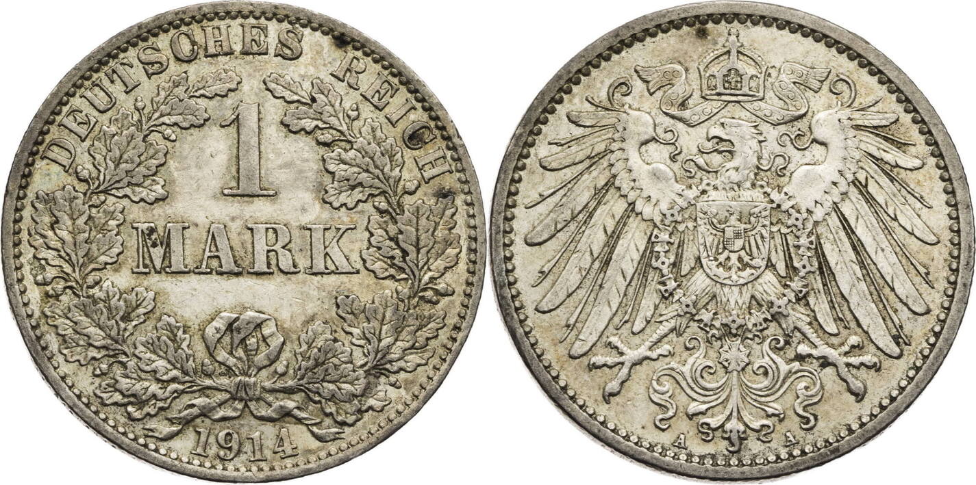 Kaiserreich 1 Mark 1914 A Kursmünze (1891-1916) ss-vz | MA-Shops