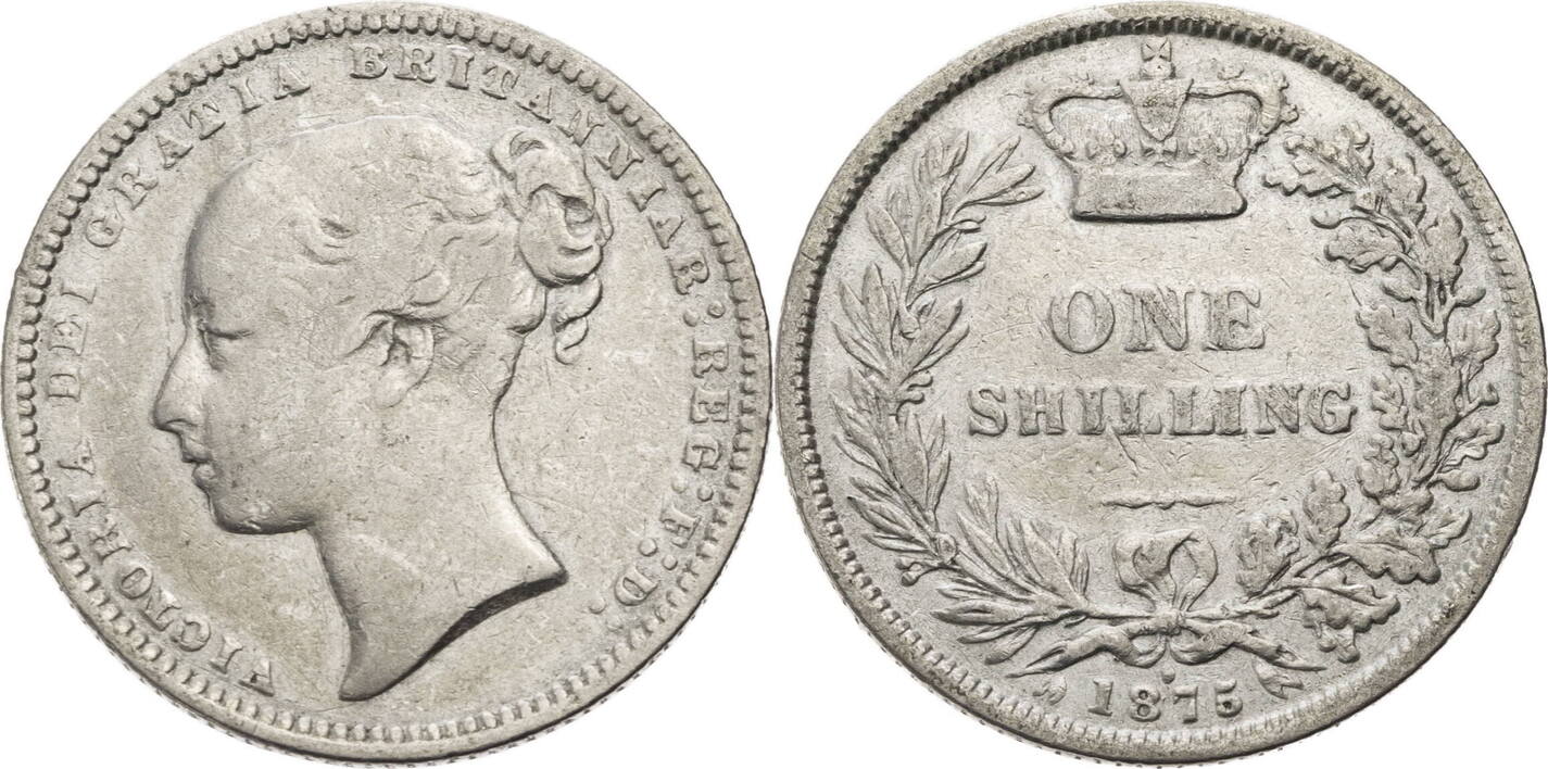 Großbritannien 1 Shilling 1875 Victoria (1837-1901) - Kursmünze (1838 ...