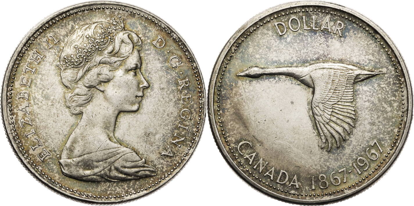 Kanada 1 Dollar 1967 Elizabeth II. - Wildgans ss | MA-Shops