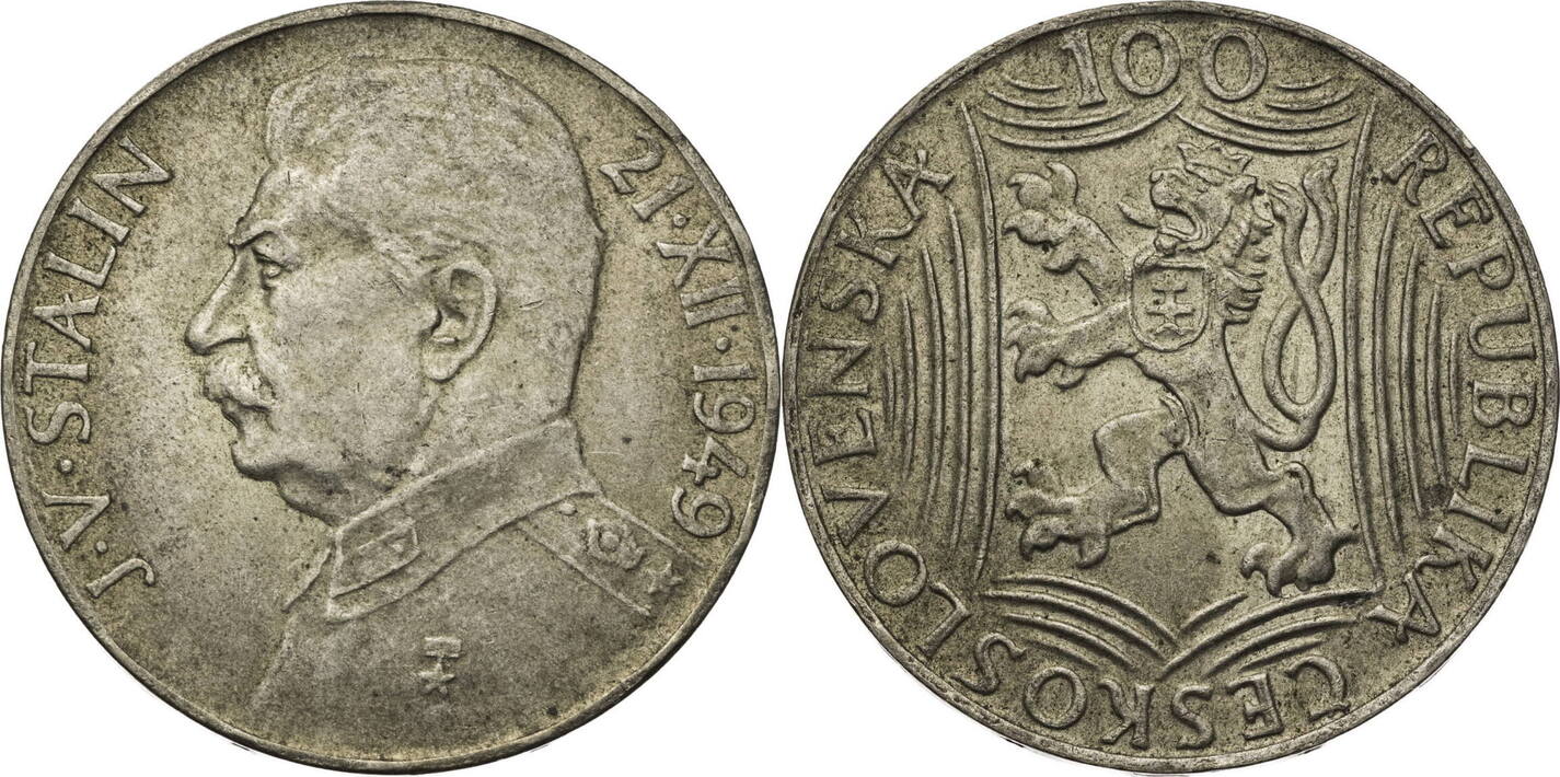 Tschechoslowakei 100 Korun 1949 Auf Josef Stalin ss | MA-Shops