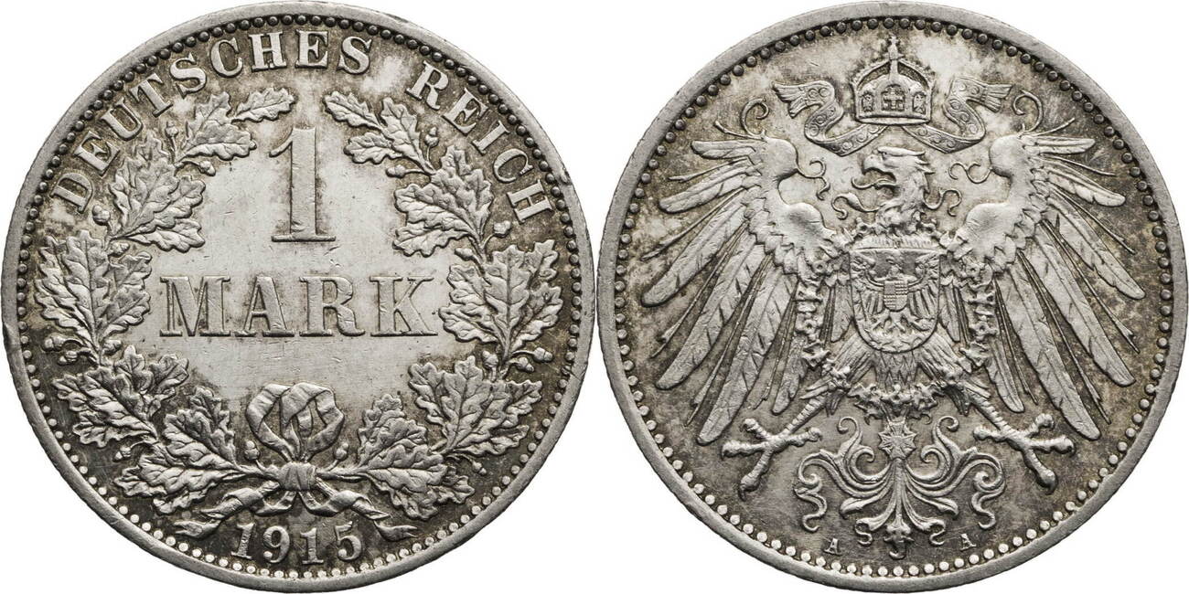 Kaiserreich 1 Mark 1915 A Kursmünze (1891-1916) ss-vz | MA-Shops