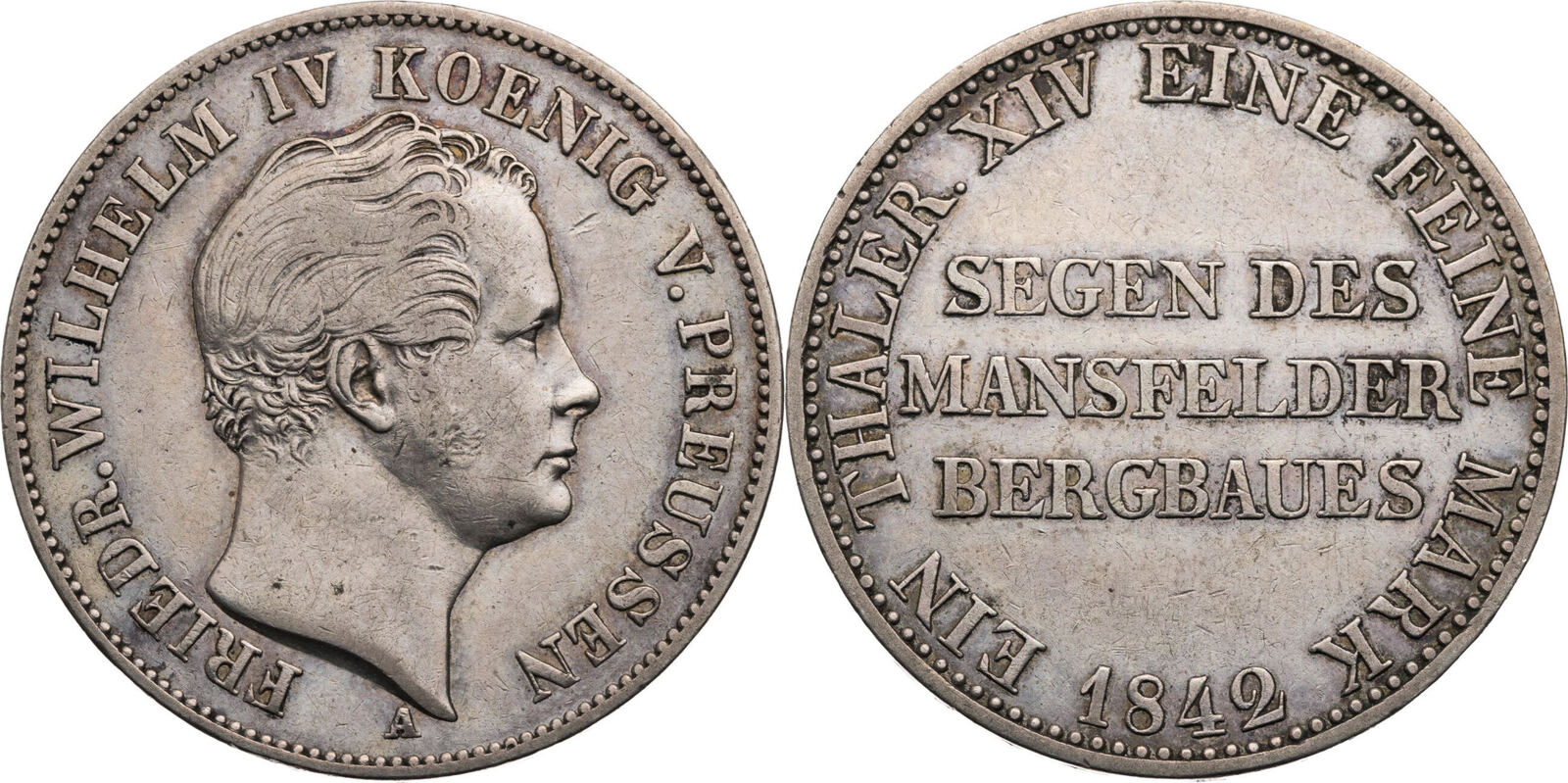 Brandenburg-Preussen 1842 A Friedrich Wilhelm IV. - Ausbeutetaler ss ...