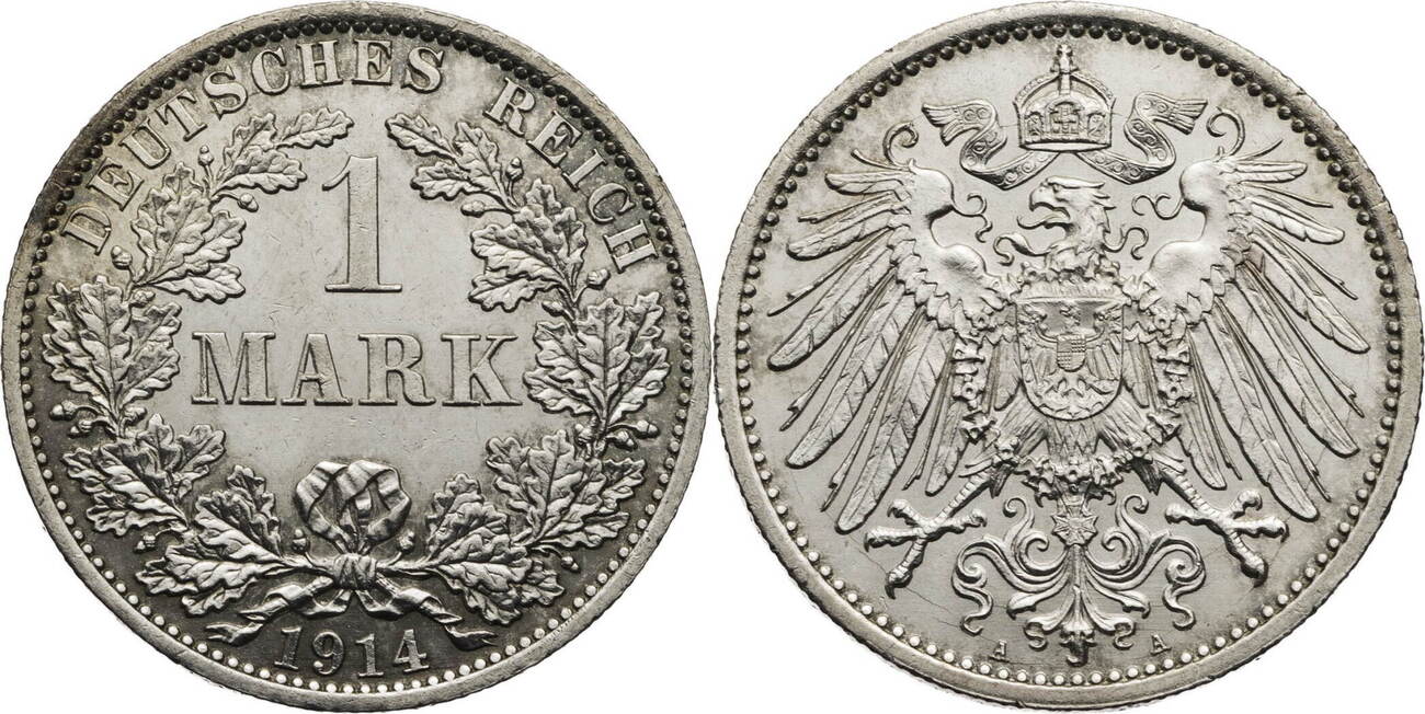 Kaiserreich 1 Mark 1914 A Kursmünze (1891-1916) ss-vz | MA-Shops