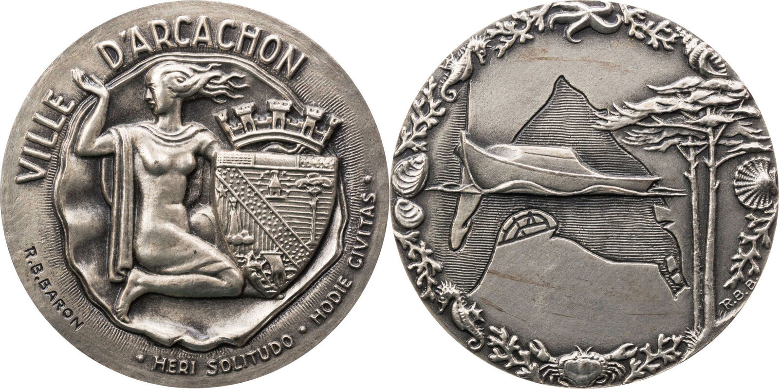 Frankreich, 5. Republik Medaille o.J. von R. B. Baron auf die Stadt ...