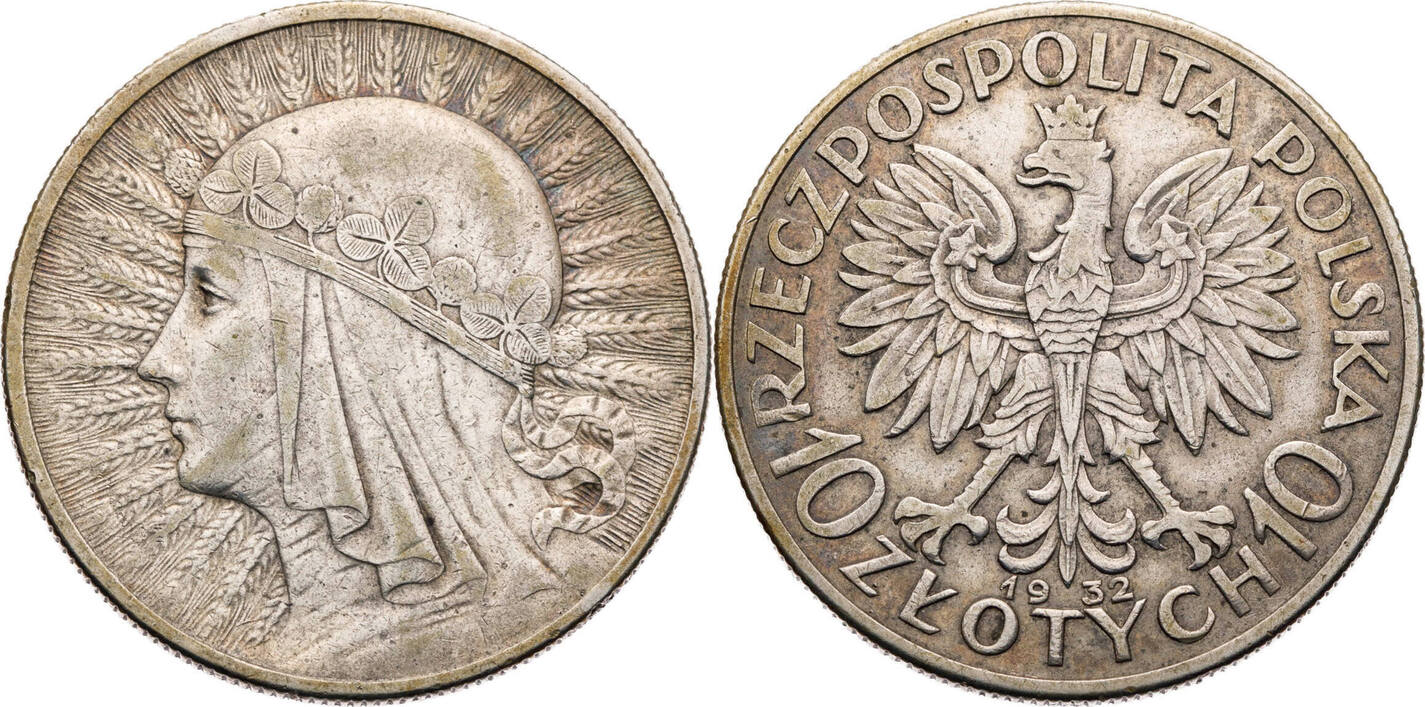 Polen 10 Zlotych 1932 Kursmünze (1932-1933) ss | MA-Shops