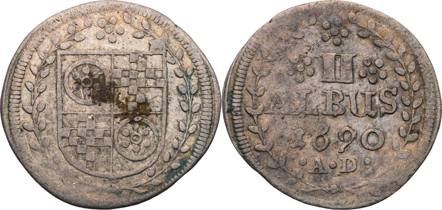 Mainz, Erzbistum 2 Albus 1690 AD Anselm Franz von Ingelheim (1679–1695 ...