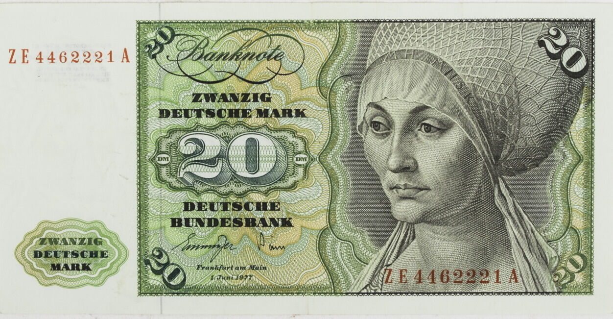 Deutschland, BRD 20 Mark 1977 DM-Schein 3. Serie - Elsbeth Tucher (nach ...