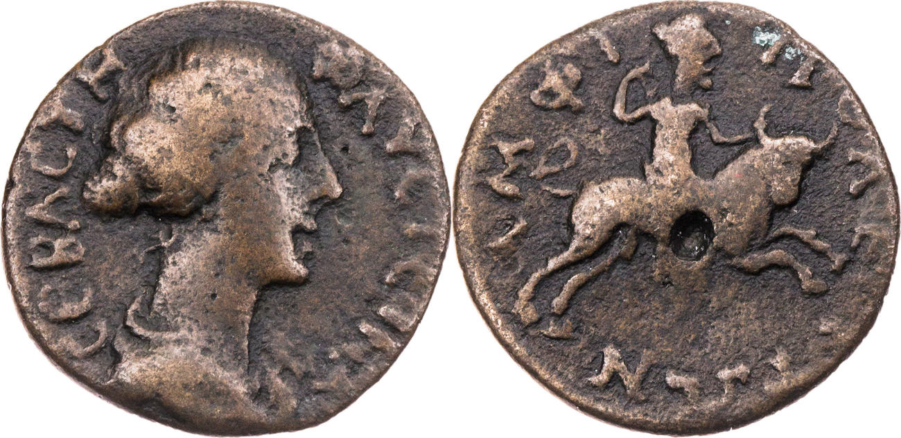 Makedonien AEs 147-176 n. Chr. Amphipolis, Faustina minor, Büste ...