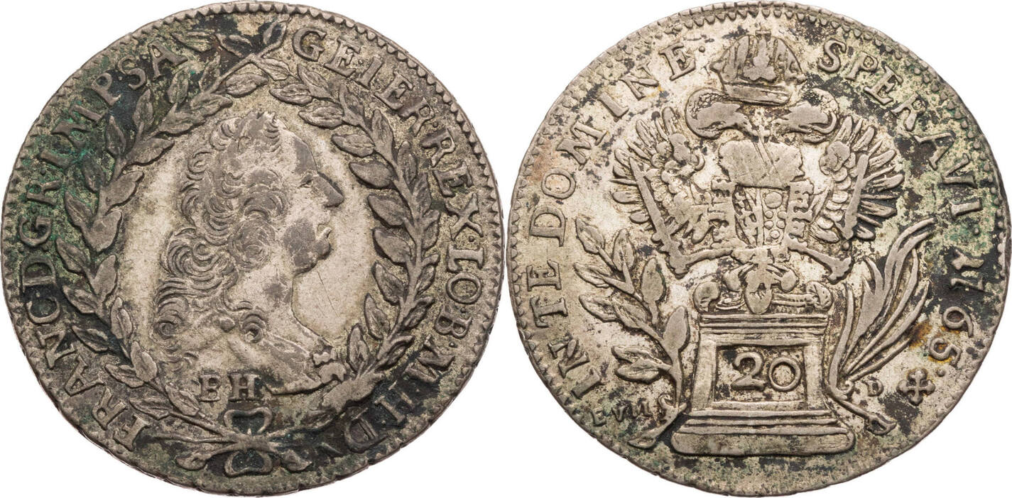 RDR, Kremnitz 20 Kreuzer 1765 BH EVM-D Franz I. Stefan (1745-1765) ss | MA-Shops