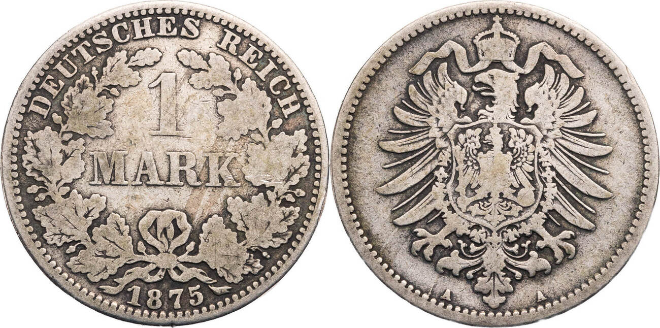 Kaiserreich 1 Mark 1875 A Kursmünze (1873-1887) schön | MA-Shops