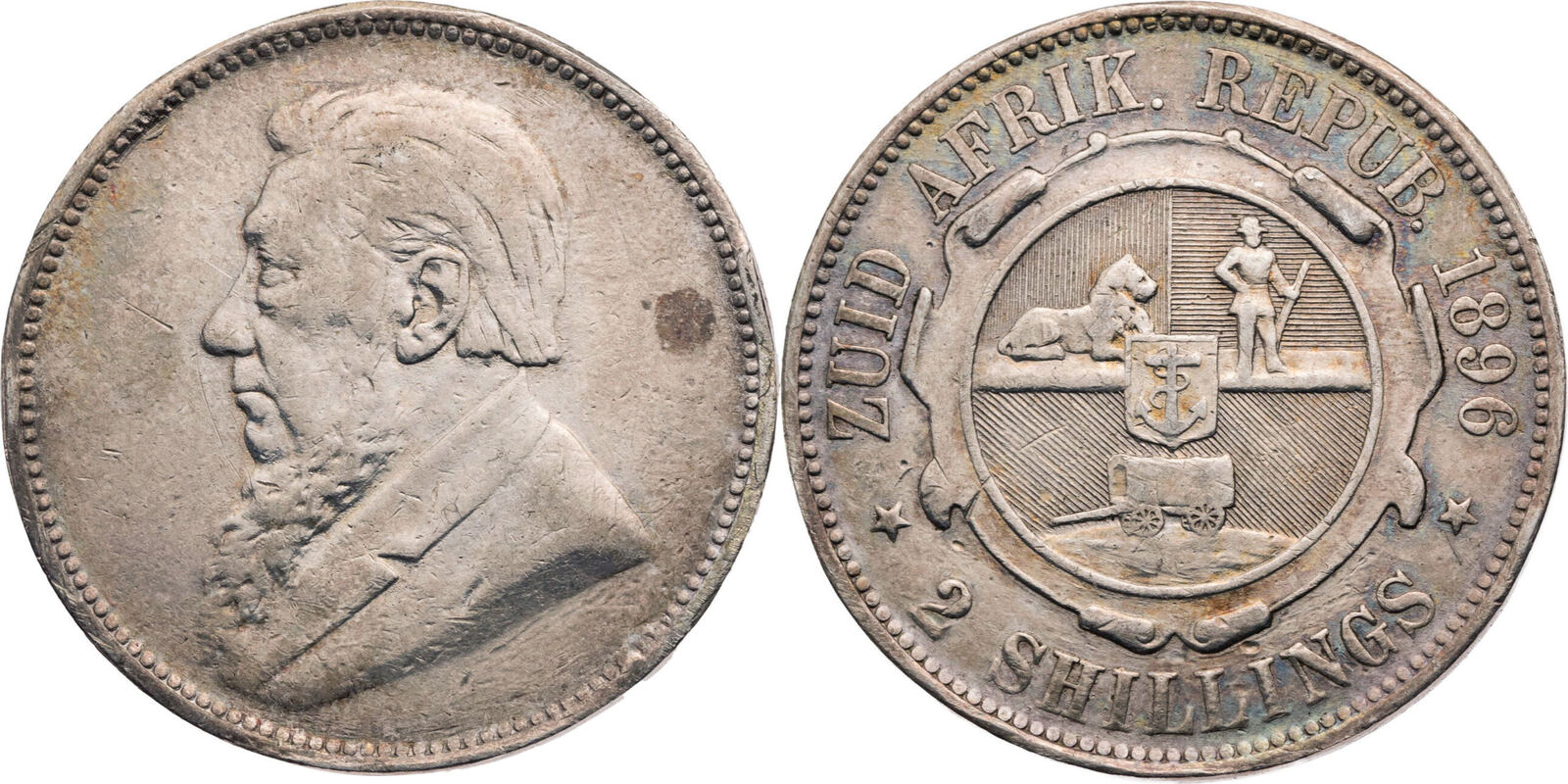 Südafrika 2 Shillings 1896 Kursmünze (1892-1897) ss | MA-Shops