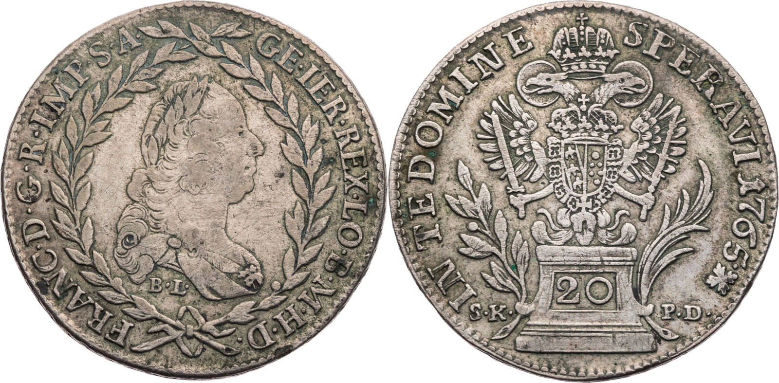 RDR, Ungarn 20 Kreuzer 1766 BL SK PD Franz I. Stefan (1745-1765) - Kremnitz ss | MA-Shops
