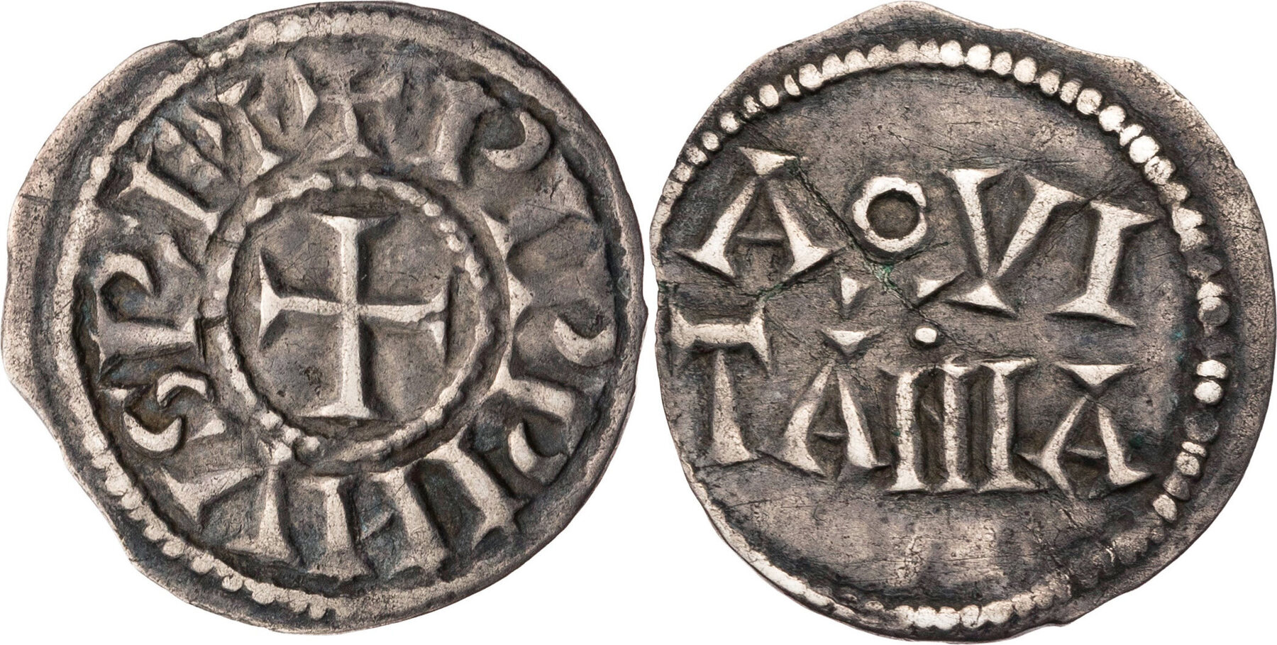 Frankreich, Karolinger Obol o. J. Pippin II., König von Aquitanien (839 ...