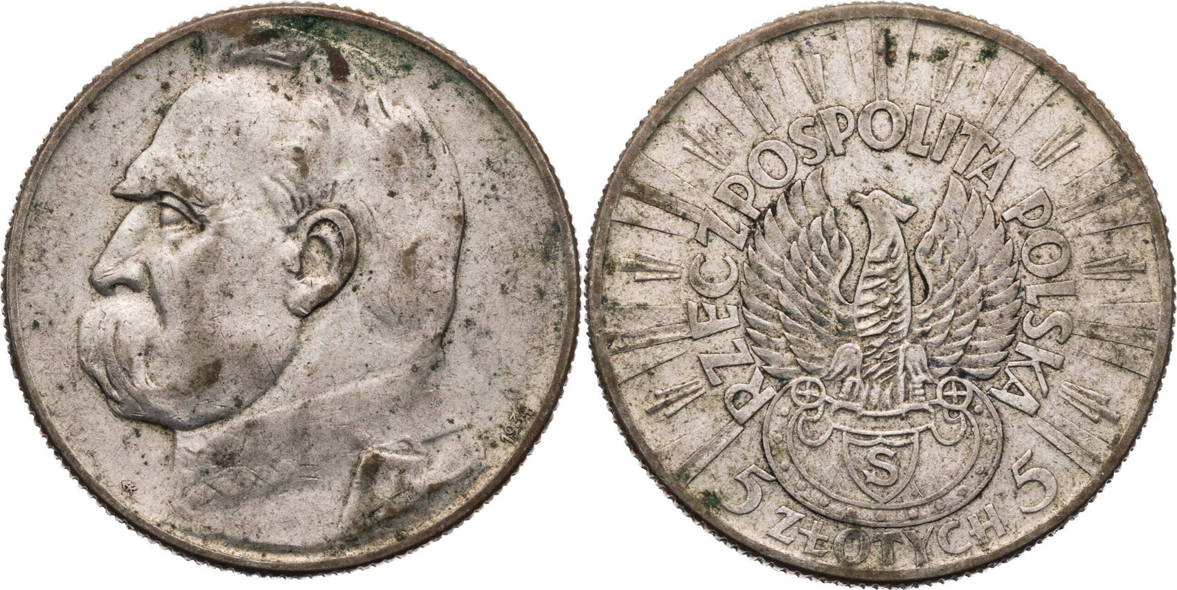 Polen 5 Zloty 1934 Jozef Pilsudski ss | MA-Shops