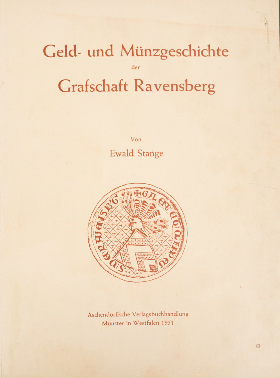 Münster in Westfalen Literatur 1951 Ewald Stange - Geld- und ...