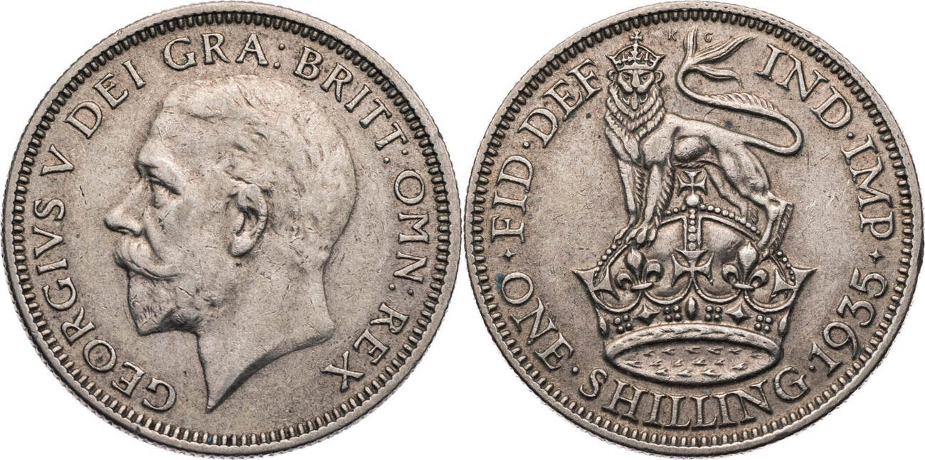 Großbritannien 1 Shilling 1935 George V. (1910-1936) - Kursmünze (1927 ...