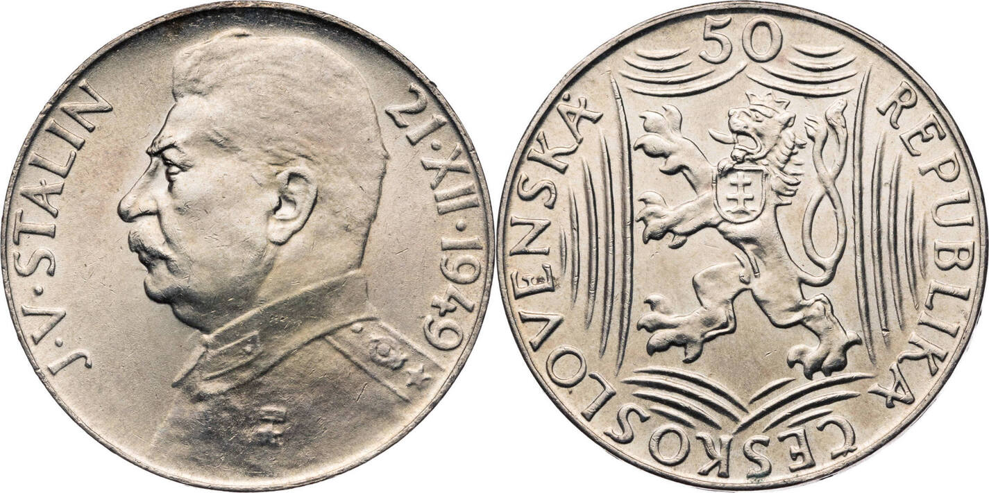 Tschechoslowakei 50 Korun 1949 Auf Josef Stalin ss-vz | MA-Shops