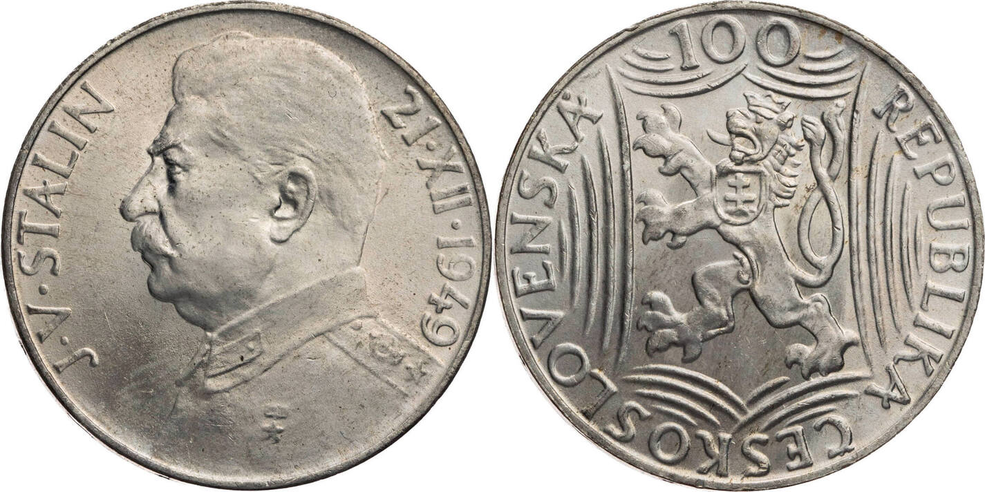 Tschechoslowakei 100 Korun 1949 Auf Josef Stalin ss-vz | MA-Shops