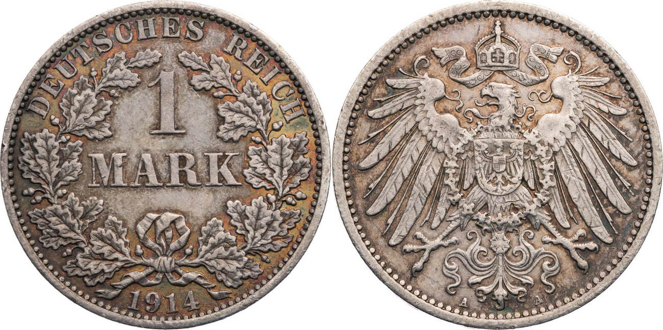 Kaiserreich 1 Mark 1914 A Kursmünze (1891-1916) ss-vz | MA-Shops