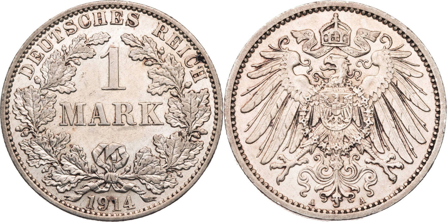 Kaiserreich 1 Mark 1914 A Kursmünze (1891-1916) ss-vz | MA-Shops