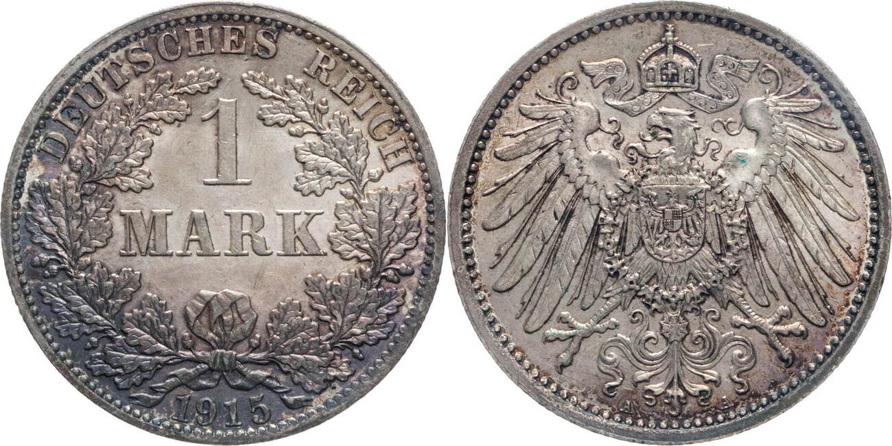 Kaiserreich 1 Mark 1915 A Kursmünze (1891-1916) ss-vz, Kratzer | MA-Shops